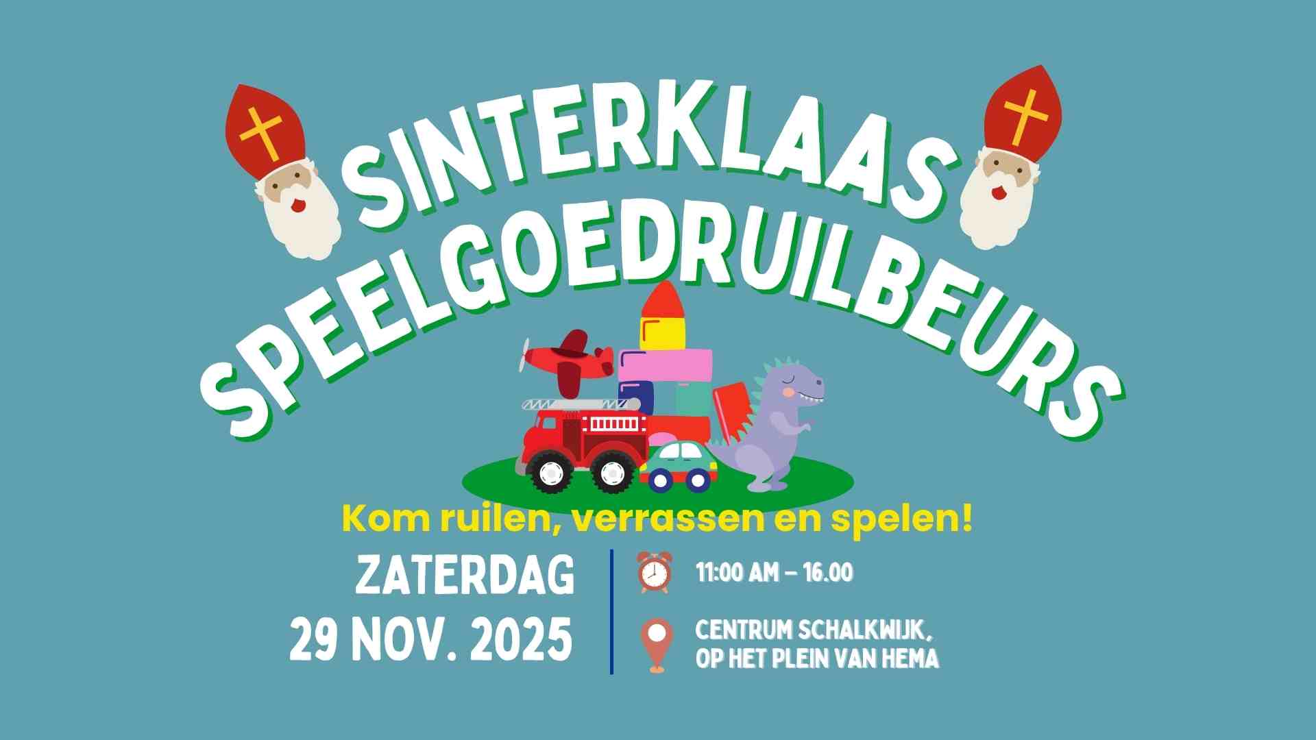 Sinterklaas Speelgoedruilbeurs in Centrum Schalkwijk - Snuffelmug.nl
